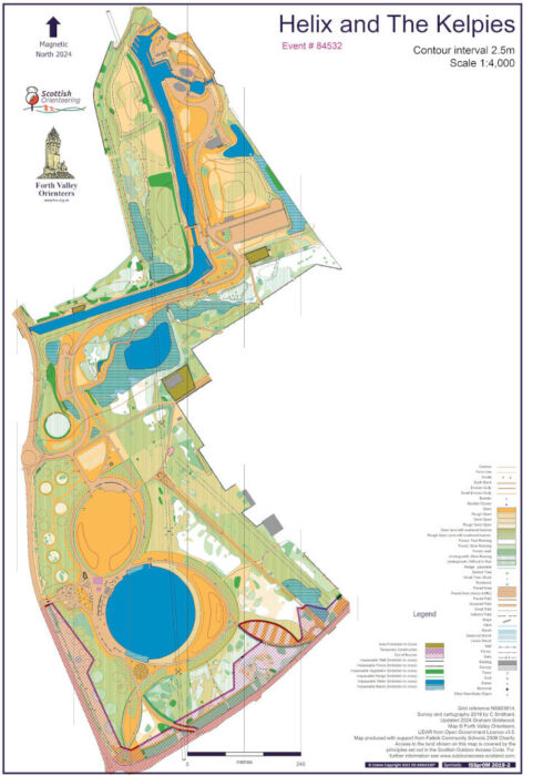 Falkirk Helix & The Kelpies Map - Forth Valley Orienteers