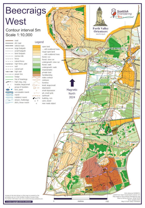 Beecraigs West Map - Forth Valley Orienteers