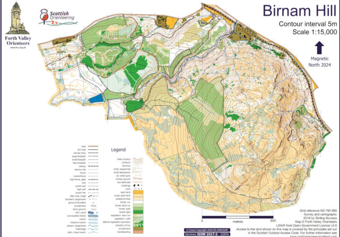 Birnam Hill Map - Forth Valley Orienteers