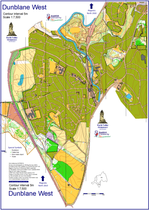 Dunblane West Map - Forth Valley Orienteers