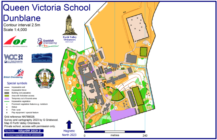 Queen Victoria School, Dunblane Map - Forth Valley Orienteers